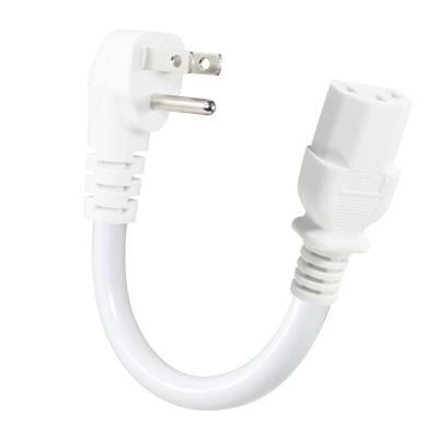 China Right Angle NEMA 5-15P to C13 Power Cord 10A 125V SJT 16AWG for sale