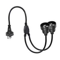 China AU Plug to Dual AUS Socket Power Splitter Cord 10A 250V SAA Certified for sale