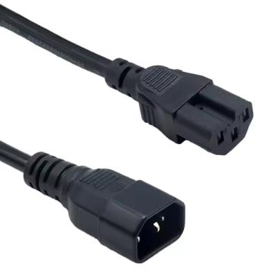 China IEC C14 to C15 Power Cord High-Temp 250V 10A for Server PDU for sale