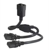 China C20 to Dual C13 Power Splitter Cable 250V 15A IEC 60320 Extension Cord for PDU Data Center Server for sale