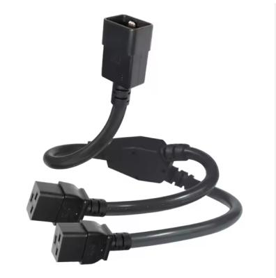 China C20 to Dual C19 Power Splitter Cable 250V 16A Heavy Duty IEC Extension Cord for sale