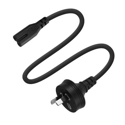 China AU 2Pin to IEC C7 Power Cord H03VV-F 0.75mm2 Copper 220V-250V for sale