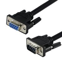 China DB9 Male to Female RS232 Serial Extension Cable 9 Pin Straight Through 1m for CNC PLC Data Communication for sale