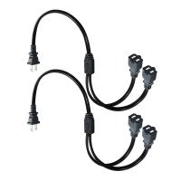 China NEMA 1-15P to 1-15R 2-Prong Extension Cord 125V 15A Copper PVC for sale