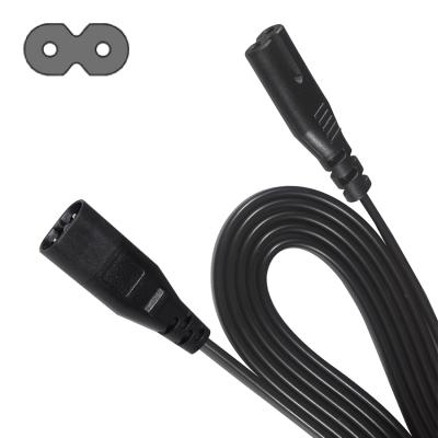 China IEC C7 to C8 Power Extension Cable 250V 2.5A Figure-8 Plug Socket for TV DVD Laptop PS2 for sale