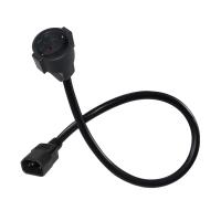 China IEC C14 to Schuko Female Power Adapter Cable 10A 250V H05VV-F 3G 30cm for sale