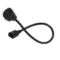 China IEC C14 to Schuko Female Power Adapter Cable 10A 250V 30cm H05VV-F for sale