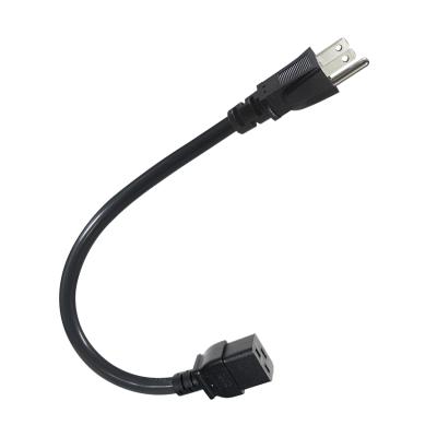China 14AWG NEMA 5-15P to IEC C19 Power Cord 15A 125V for Server PDU Data Center for sale