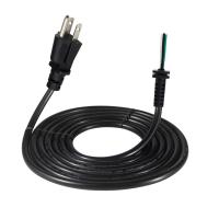China 18AWG NEMA 5-15P to Stripped End Power Cord 10A 125V for Appliances for sale