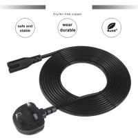 China UK 3-Pin to C7 Power Cord 1.8m 13A Fuse Black Figure 8 Cable for sale