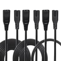 China IEC 320 C7 to C8 Power Cord 10A 250V 18AWG 1.2M for Electronics for sale