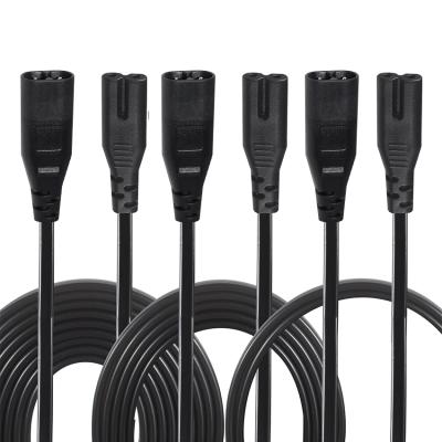 China IEC 320 C7 to C8 Power Cord 10A 250V 18AWG 1.2M for Electronics for sale