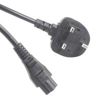 China UK BS 1363 to IEC C5 Power Cord 250V 2.5A 1.2m for Laptop Adapter for sale