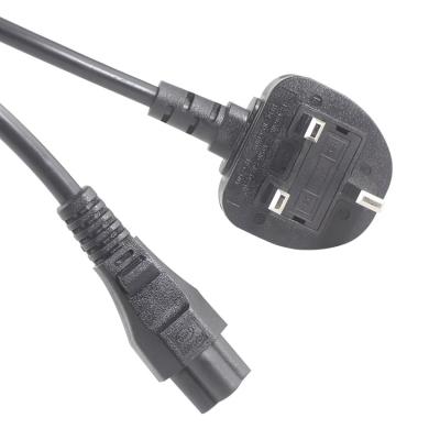 China UK BS 1363 to IEC C5 Power Cord 250V 2.5A 1.2m for Laptop Adapter for sale