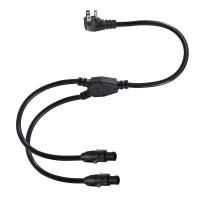 China 14AWG NEMA 5-15P to Dual PowerCON Y-Splitter Cable 125V 10A for sale