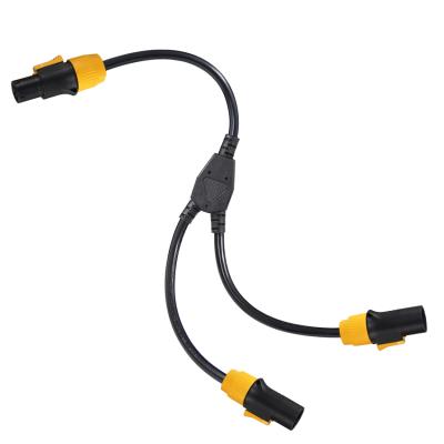 China PowerCON Y-Splitter Cable Male to 2 Female 12AWG 20A 125V for Pro Audio Stage Lighting for sale