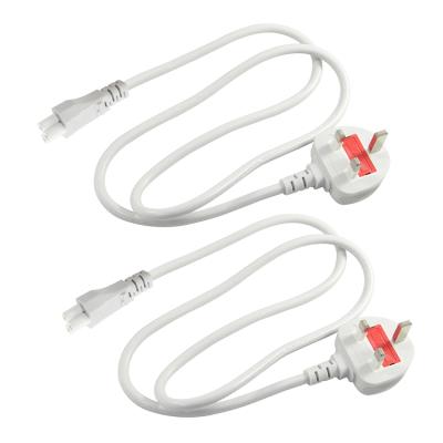 China Gray UK to C5 Power Cord 1.5M 3-Prong Cloverleaf Cable 250V 2.5A for sale