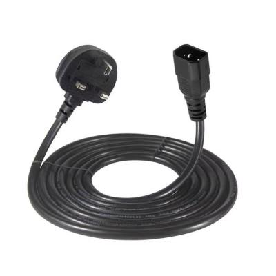 China Locking UK Plug to IEC C14 Power Cord 1.8M 10A 250V for Server PDU for sale