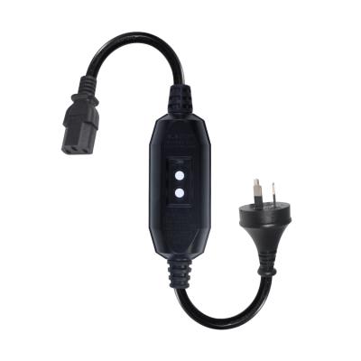 China AU Plug to IEC C13 Power Cord with RCD 10A 240V 1.8m Safety Power Cable for sale