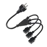 China CEE 7/7 to Triple C19 Power Splitter Cable 16A 250V for Server Rack PDU for sale