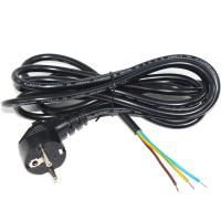 China EU Schuko CEE 7/7 to Tinned Stripped Power Cable H05VV-F 3G1.0mm² 2.5A 250V for sale