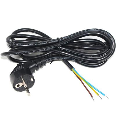 China EU Schuko CEE 7/7 to Tinned Stripped Power Cable H05VV-F 3G1.0mm² 2.5A 250V for sale