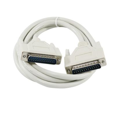 China DB25 Male to Female Extension Cable 28 AWG 1A 30V 25-Pin D-Sub Serial for Printer CNC Industrial for sale