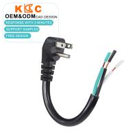 China NEMA 5-15P US 3-Prong AC Power Plug to Half-Stripped Cord Assembly 18 AWG for Custom Wiring for sale
