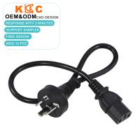 China SAA Certified AU 3 Pin Plug to IEC C13 Power Cord 1.8m 220-240V Black for sale