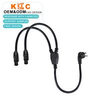 China US Plug to Dual PowerCON Splitter Cable 15A 125V 14AWG for Audio Stage Lighting for sale