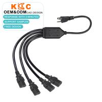 China NEMA 5-15P to 4-Port IEC C13 Power Splitter Cable 125V 10A 16 AWG for Servers and Computers for sale