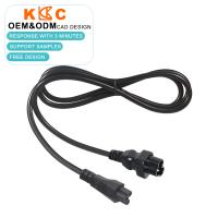 China 18 AWG IEC 60320 C5 to C6 Power Adapter Cord 10A 125V for Laptop Chargers for sale