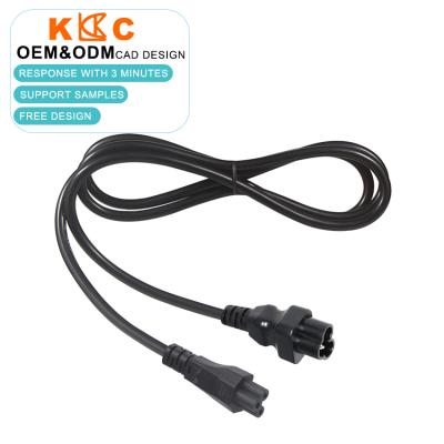 China 18 AWG IEC 60320 C5 to C6 Power Adapter Cord 10A 125V for Laptop Chargers for sale