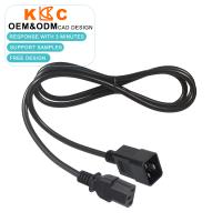 China IEC C13 to C20 Power Extension Cord 14 AWG 15A 250V for Server Rack PDU Jumper Cable Black for sale