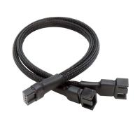 China 4-Pin PWM Fan Splitter Cable 300mm Braided Mesh Sleeve for PC Cooling for sale