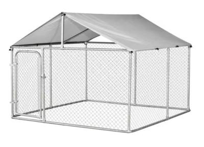 China 2x2x1.98m Dog Backyard Kennel Chain Link Galvanized Dog Cage for sale