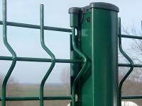 China Dark Green 3D Bending Wire Mesh Fence , Garden Welded Wire Mesh Panel Fencing for sale