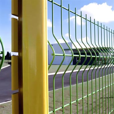China Triangular V Mesh Security Fence PVC Coated 3D Curved Wire Mesh Garden Fence for sale