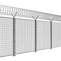 China 6ft Hospital Security 358 Anti Climb Fence Welded Powder Coated Steel Fence for sale