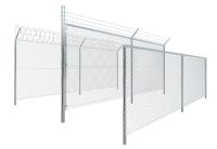 China Galvanized Woven Cyclone Wire Mesh Chain Link Fence Panel 8 Ft For Garden for sale