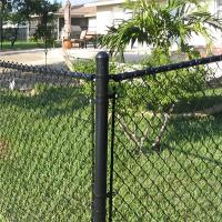 China 6ft Black Animal Weaving Chain Link Fence And Poles 100 Meter Roll for sale