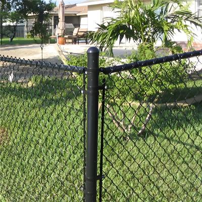 China 6ft Black Animal Weaving Chain Link Fence And Poles 100 Meter Roll for sale