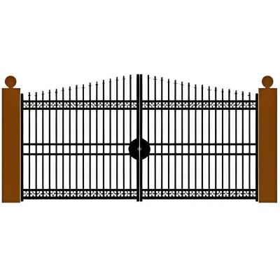China Simple Atmosphere Of High Class Gate Fence Tubular Steel 2.5M*2M Iron gate for sale