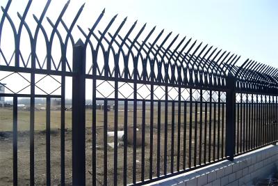 China 6'x10' Privacy Garden Tubular Picket Fence Corrosion Resistant Wrought Iron Fence Panels for sale