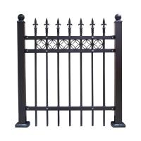 China Brown Spear Design Spear Top Security Fencing Outdoor Steel Palisade Fencing for sale