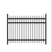 China Durable Antioxidant-Resistant Yard Fence Tubular Steel Fence Black Fence for sale