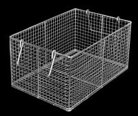 China 30cm Metal Mesh Storage Baskets Rectangular Mesh Basket For Kitchen Bathroom Hospital for sale