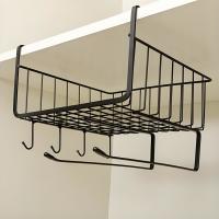 China Black Wire Mesh Baskets Pantry Storage Metal Wire Fruit Basket for sale