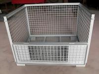 China Powder Coating Stackable Steel Pallet Cage For Efficient Warehouse for sale