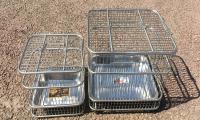 China 20x20cm Galvanized Metal Steel Animal Trap Cage Windproof Bird Trap Cage for sale